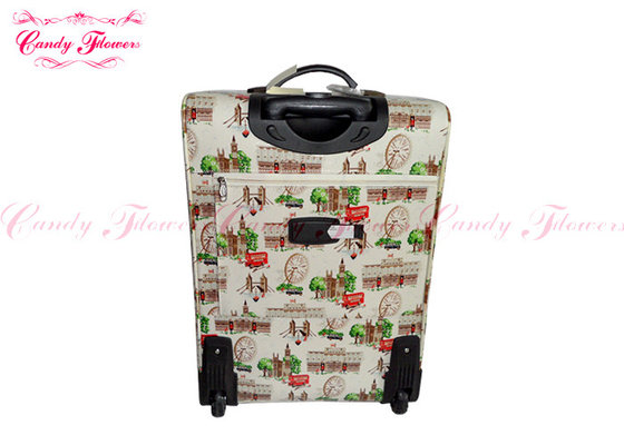 Two Wheel 22 inch carry on luggage Ladies Trolley Bag in Canvas