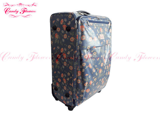 Blue flower 25 inch luggage Ladies Trolley Bag with Universal Wheel
