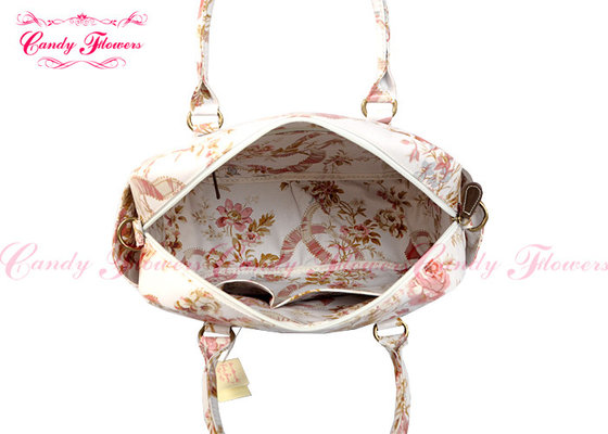 Custom Elegance Floral Print Handbags , Fashion Ladies Purse Bag