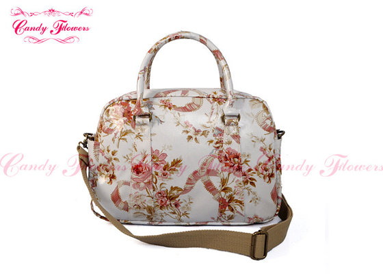 Custom Elegance Floral Print Handbags , Fashion Ladies Purse Bag