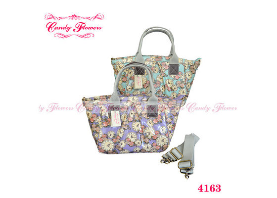 Clock Pattern Floral Print Handbags , Fashionable Women Hand Bag