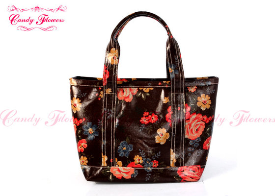 Modern Big Floral Print Handbags