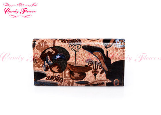 Beautiful Vintage business Ladies Card Wallet Customized with Money Clip