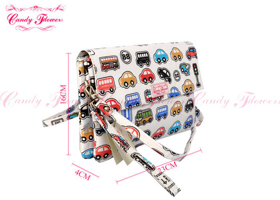 Lovely Waterproof small cosmetic pouch with Buses and Cars Pattern