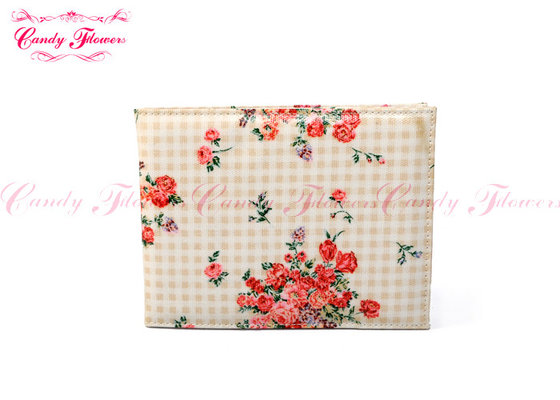 Floral Canvas Portable Cosmetic Mirror For Bedroom / Bathroom
