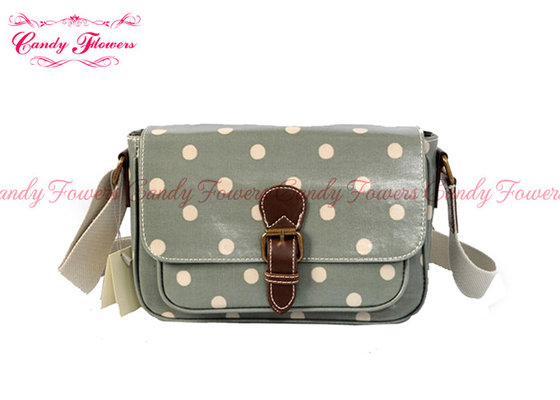 Sweet Vintage Grils Messenger Bags Lovely Light Green with Light Yellow Spot Pattern