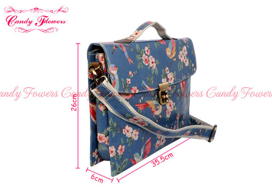 Colorful Birds and Flowers Pattern File Bag , Lovely Water Proof Cross Body Bag