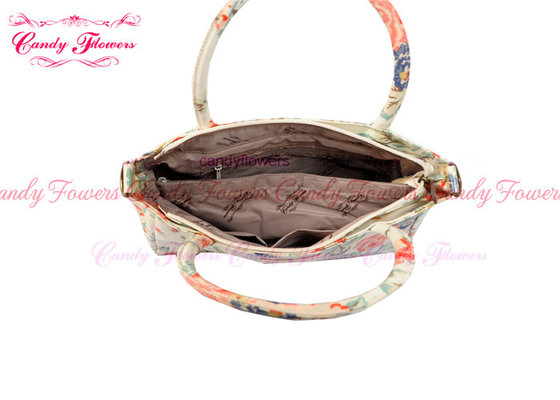 Waterproof Womens Tote Bags , Ladies Elegant Big Capability Paint Flowers Tote Bag