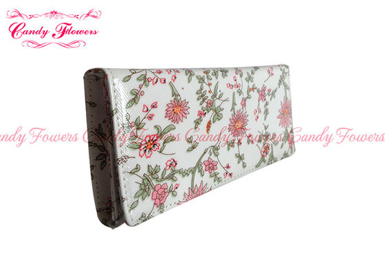 Elegant Small White Floral Girls Messenger Bags Lovely with Long Belt   