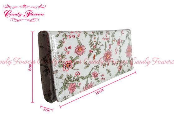 Elegant Small White Floral Girls Messenger Bags Lovely with Long Belt   