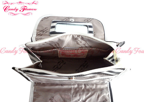 Lovely Stylish Cosmetic Bag Water Proof Long String Pattern With Mirror