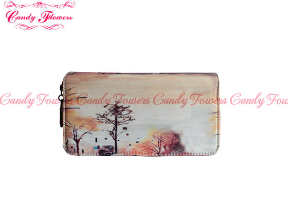 Elegant Digital Pattern Ladies Card Wallet Fashion Convenient Autumn Oil Printing