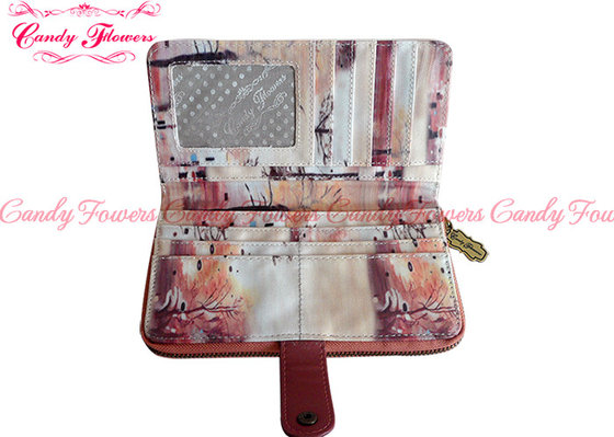 Elegant Digital Pattern Ladies Card Wallet Fashion Convenient Autumn Oil Printing