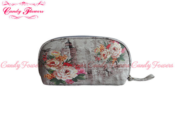 Vintage Peony Digital Ladies Card Wallet Fashionable Flowers with zipper
