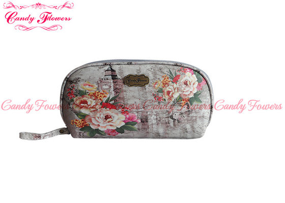 Vintage Peony Digital Ladies Card Wallet Fashionable Flowers with zipper