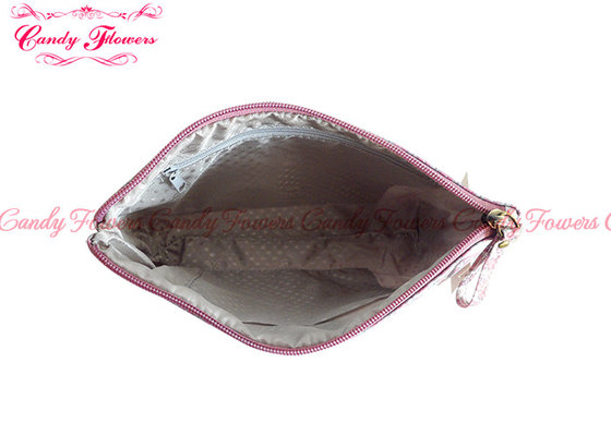 Lady Pink Elegant Top Zip Wallet , Fashion Vintage Digital Pattern Small Bag