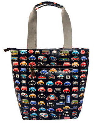 Lightweight Printed Reusable Shopping Bags , Car Pattern Reusable Lunch Bags