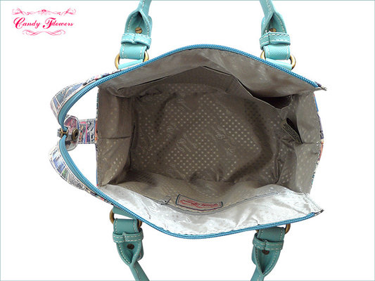 Elegant Women Fashion Handbags PVC Weatherproof Canvas Stamp Printing