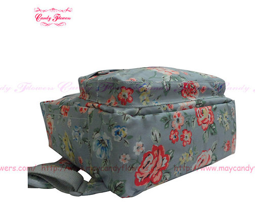 Stylish Medium Size Grey Rainbow Rose Waterproof Canvas Backpack