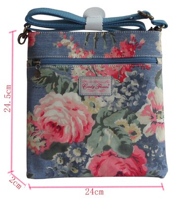 Mini Cross Body Bag Fashion Trailing Rose Canvas with Detachable Strip