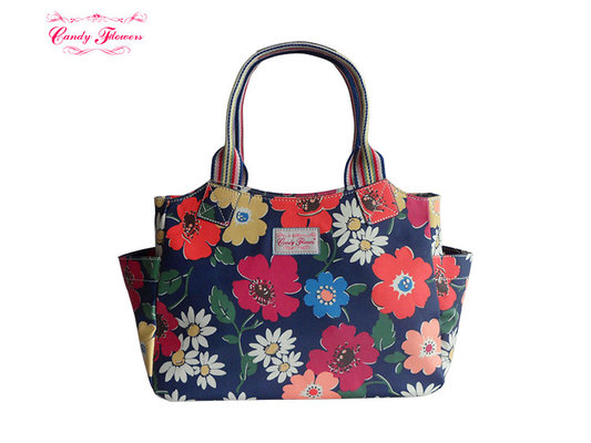 Two External Side Floral Print Handbags , Paradise Flowers Zipped Handbag
