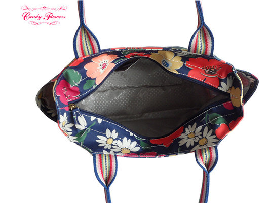 Two External Side Floral Print Handbags , Paradise Flowers Zipped Handbag