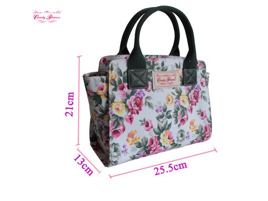 Eco friendly Floral Print Handbags , Vintage Rose Printed Canvas Lady Tote Bag