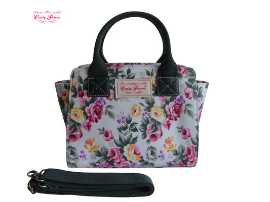 Eco friendly Floral Print Handbags , Vintage Rose Printed Canvas Lady Tote Bag