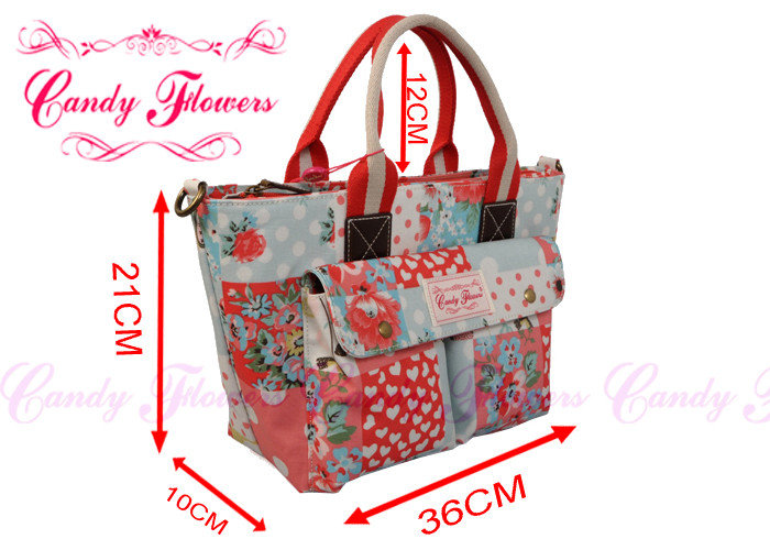 Summer Tote Heart Wind Floral Print Handbags For Women / Ladies / Girls