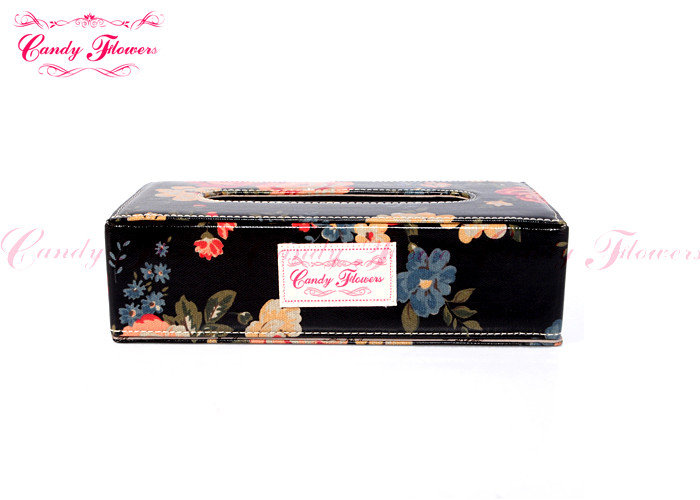 Elegant toilet tissue holder Canvas Storage Boxes with Floral Printed