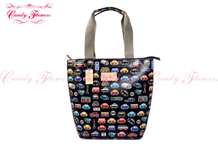 Colorful Lovely big handbags for girls , Cars Pattern black handbags