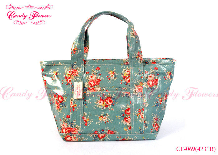 Lightweight Floral Print Handbags Vintage Green for Womens / Ladies