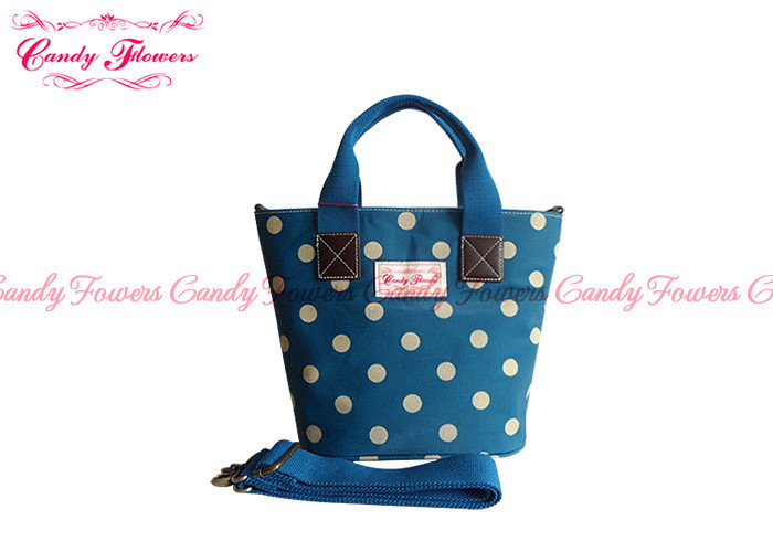 Light Yellow Point Womens Tote Bag , Female Vintage Cute Small Blue Bag