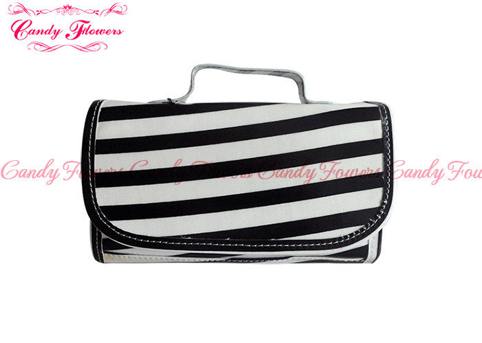 Lovely Stylish Cosmetic Bag Water Proof Long String Pattern With Mirror