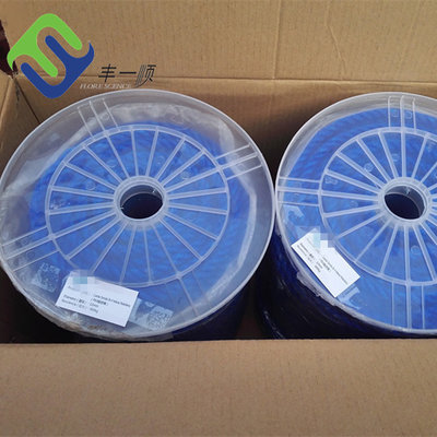 14mm Polyethylene Twisted Red Rope With Blue Tracer