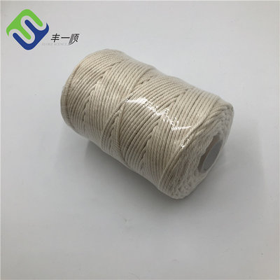 3 Strands Twisted 100% Pure Cotton Rope 4x100m With High Quality