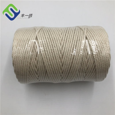 3 Strands Twisted 100% Pure Cotton Rope 4x100m With High Quality