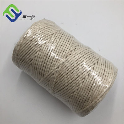 3 Strands Twisted 100% Pure Cotton Rope 4x100m With High Quality
