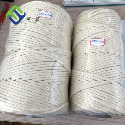 Wholesale DIY tapestry natural 4mm twisted cotton rope for macrame