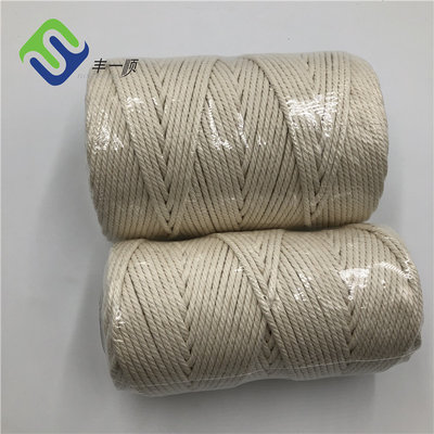 Wholesale DIY tapestry natural 4mm twisted cotton rope for macrame