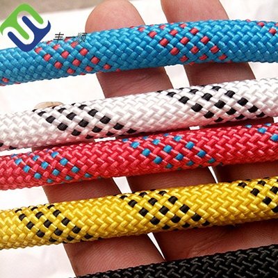 Orange Color 9mm*15m Polyester Static Rock Climbing Rope
