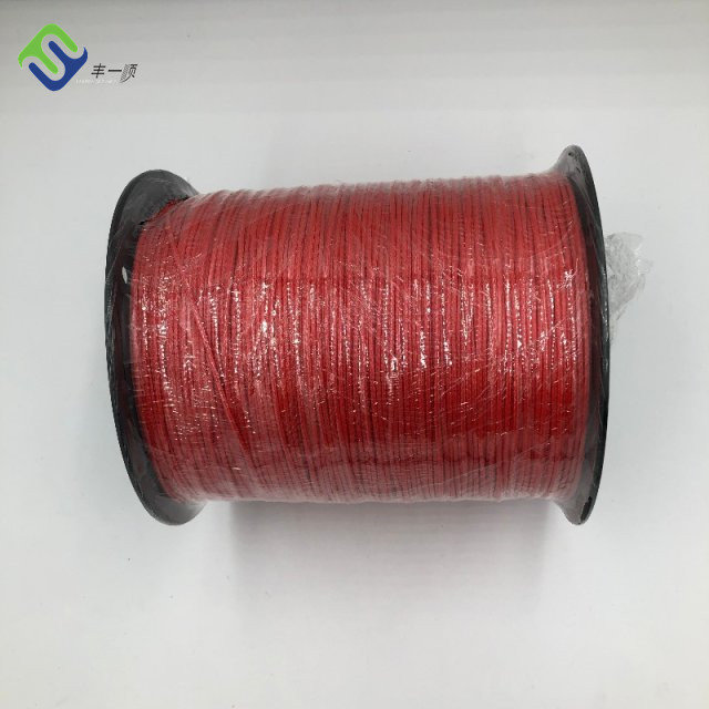 Red Color 2mmx500m 12 Strand Braided UHMWPE Paraglider Winch Rope