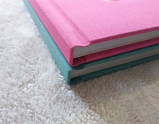 Colored Cloth Round Corner Covered Wedding Photo Album 14x10 Creative