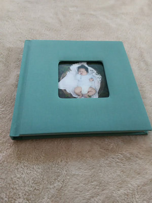 10x14 Baby Fabric Covered Photo Album , Stain Resistant Window Photo Album