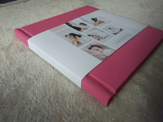Flush Mount 11 x 8 Digital Engagement Photo Album Covers Fabric , Stain Resistant