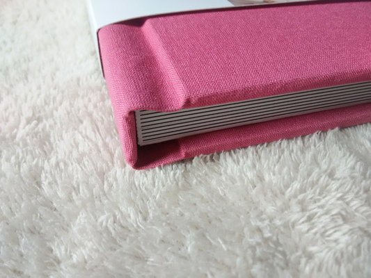 Red Fabric Covered Birthday Photo Albums For Women / Baby 11 x 15