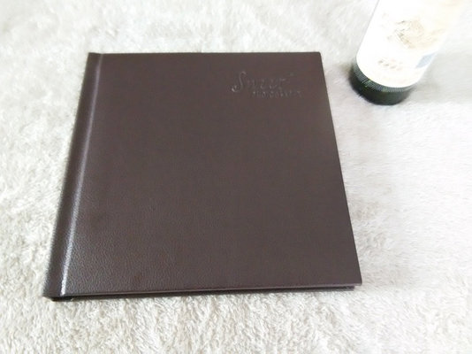 Private Square 12 x 12 Professional Brown Leather Albums Children With logo