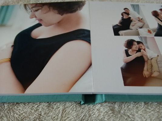 Classical 8 x 6 Blue Fabric Covered Photo Album Crystal Round Corner