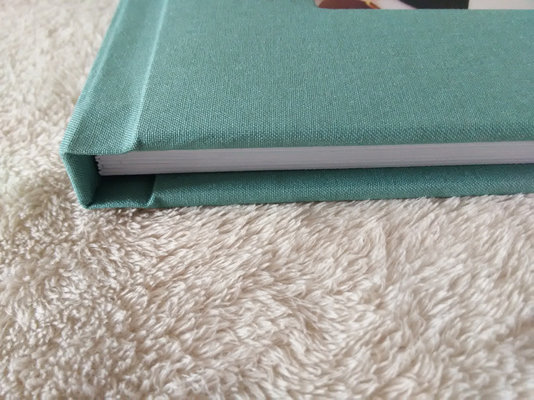 Classical 8 x 6 Blue Fabric Covered Photo Album Crystal Round Corner