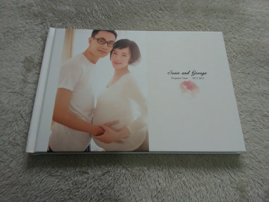Personal 12x8 Hardcover Photo Album , Pregnancy Flush Mount Wedding Books